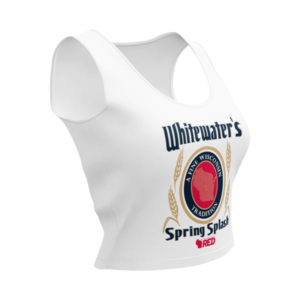 Whitewater's Spring Splash Tradition Crop Tank - Wisconsin Red