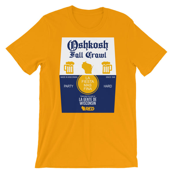 Oshkosh: Fall Pub Crawl - Extra T-Shirt - Wisconsin Red